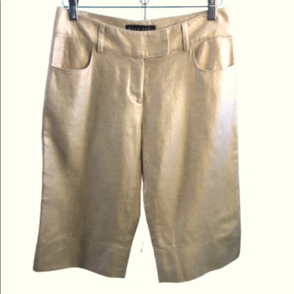 Shin Choi | Shorts | Shin Choi Dress Short Gold Metallic Cottonlinen ...